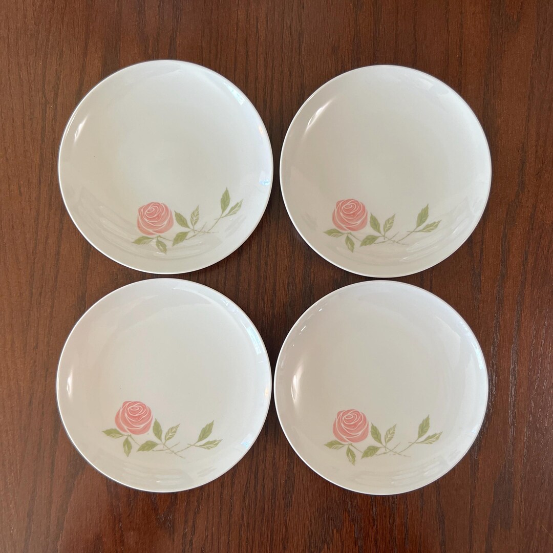 Franciscan Whitestone Ware Pink-a-dilly Bread and Butter Plates 6 Lot ...