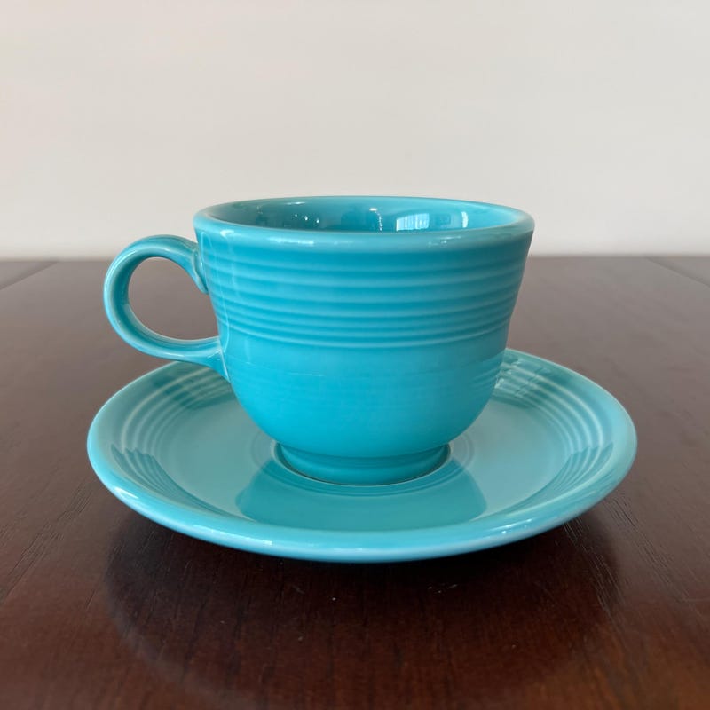 Turquoise Tea Cup - Etsy