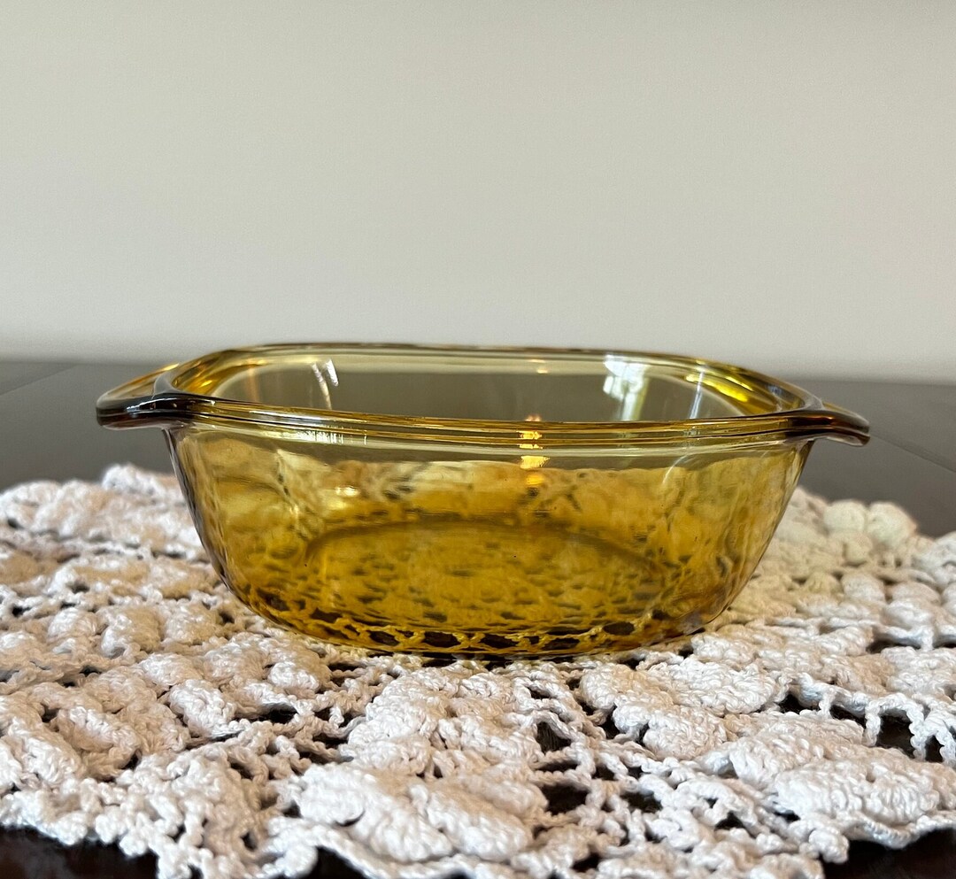 Pyr-o-rey - Dynaware - Mexican Glass- Small Casserole Dish- Amber ...