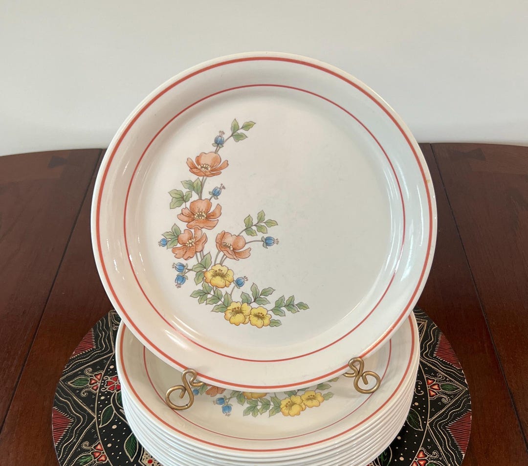 Corning - Corner Stone - "royal Garden" - 10.25" Dinner Plates - Set of ...