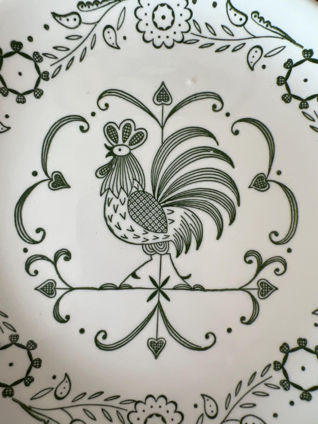 Vintage Bread Plates: Rooster Weathervane Motif Set of 7 - Etsy