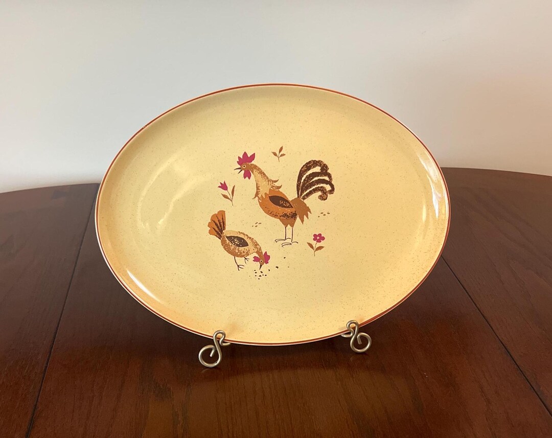 Harmony House China - Honey Hen - 13” Oval Platter - Chicken, Rooster ...