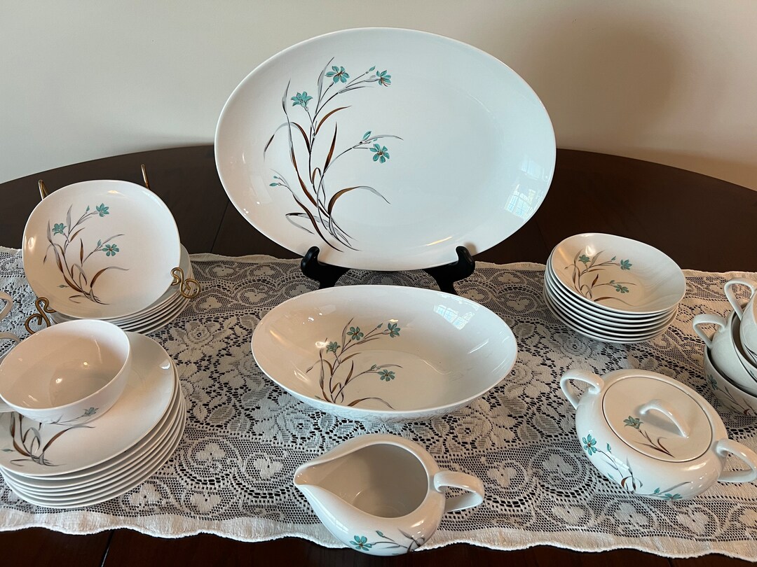 Bonair by Kokura- Tea Cups- Serving Platter- Sugar Bowl- Creamer- Bowls ...