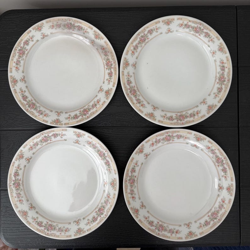 Vintage Rose Bouquet Dinner Plates | Set of 4, 10.5” Xiangshan ...