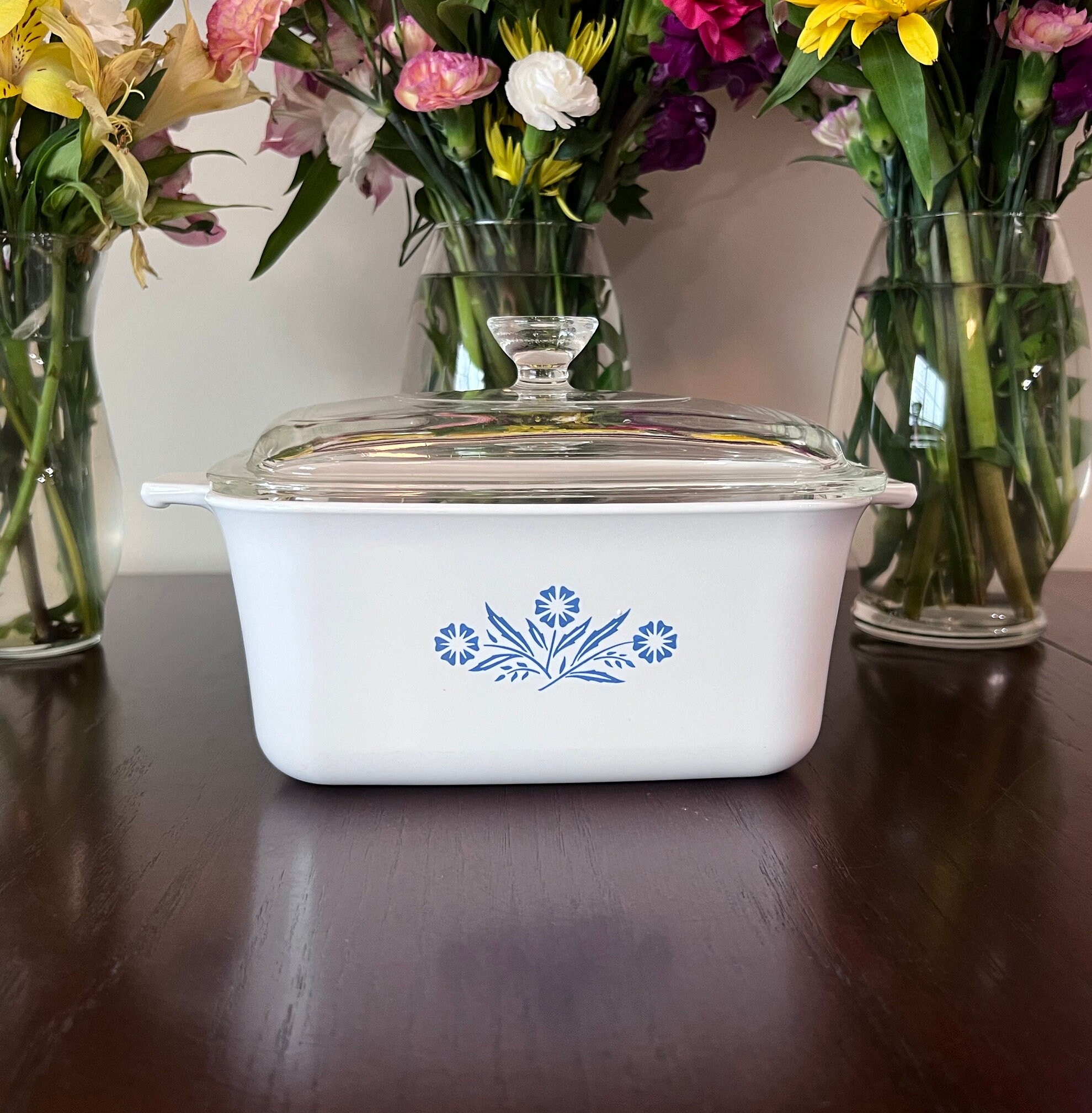 Corning Ware Blue Cornflower P-4-B 1.5qt Vintage Casserole Dish and ...