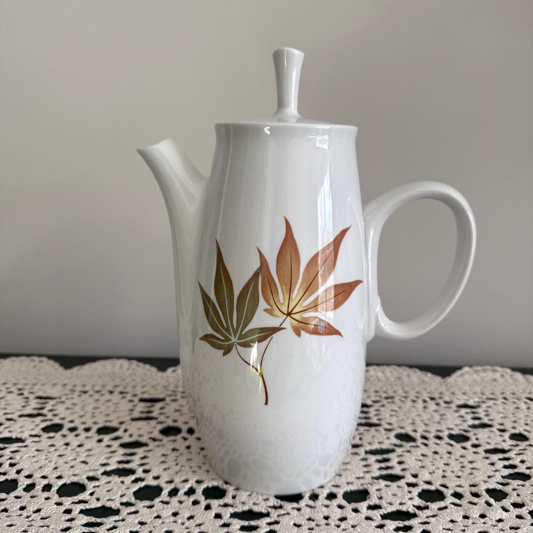 Vintage Franciscan Twice Nice Maple Leaf Coffee Pot Lid Whitestone ...