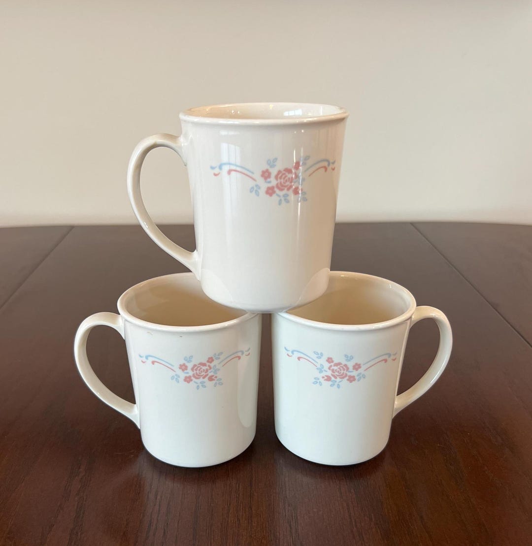 Corning - English Breakfast - Mugs/cups - 3 7/8” Tall - Lot of 3 - Ear ...