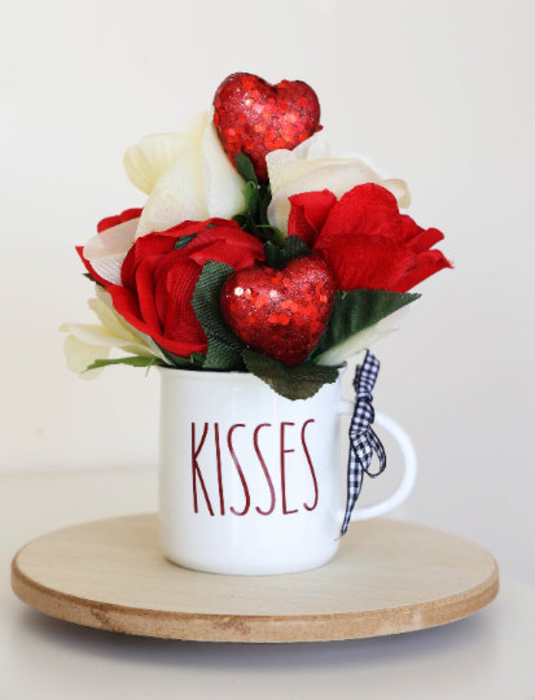 Mini Valentine's Day Kisses Flower Arrangement Mini Valentine's Day ...