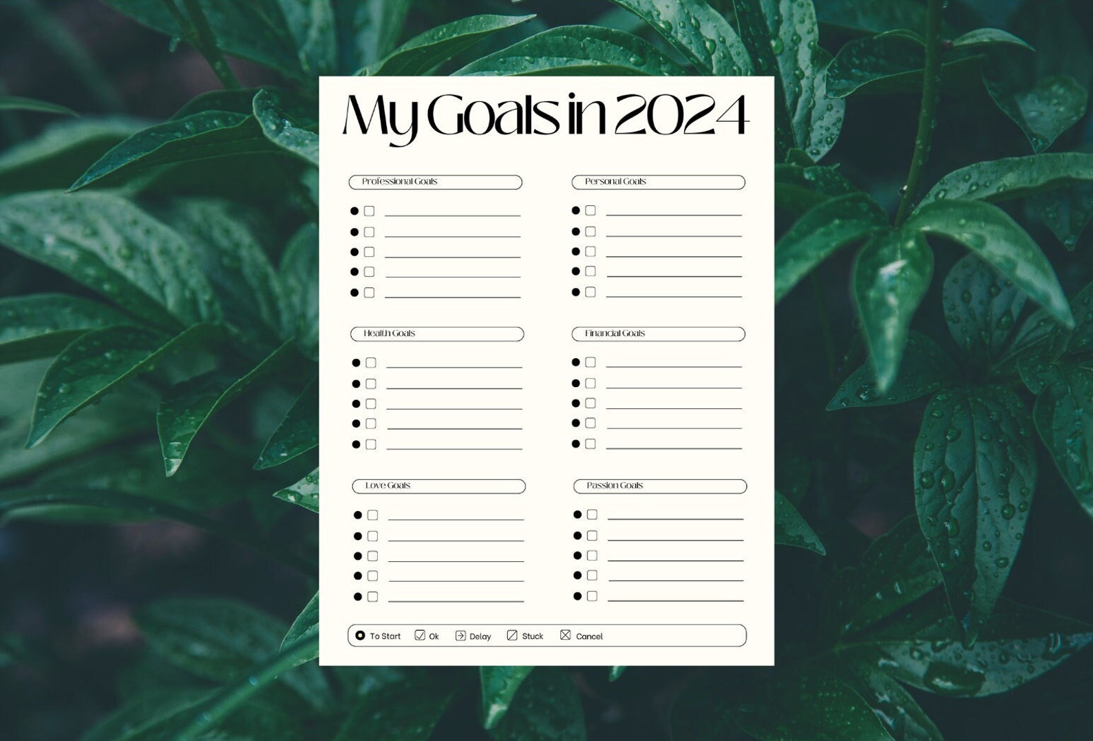 Printable 2024 Goal Setting, New Year's Resolutions, Printable New ...