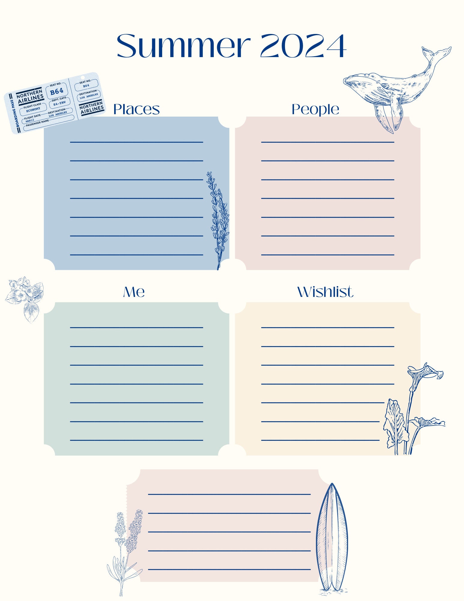 Summer 2024 Planner | Summer Goals | Plan Your Summer Goals - Etsy