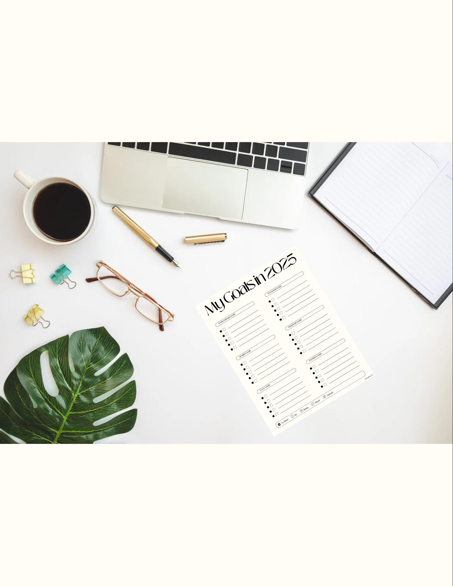 Printable 2025 Goal Setting, New Year's Resolutions, Printable New ...