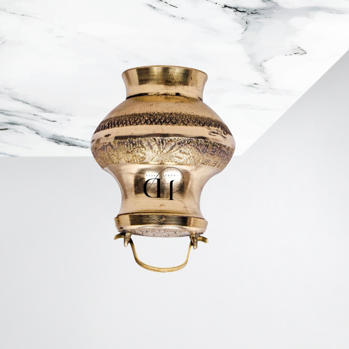 Pure Brass Designer Lota With Cover Brass Pooja Lota Kalash Lota Lota ...