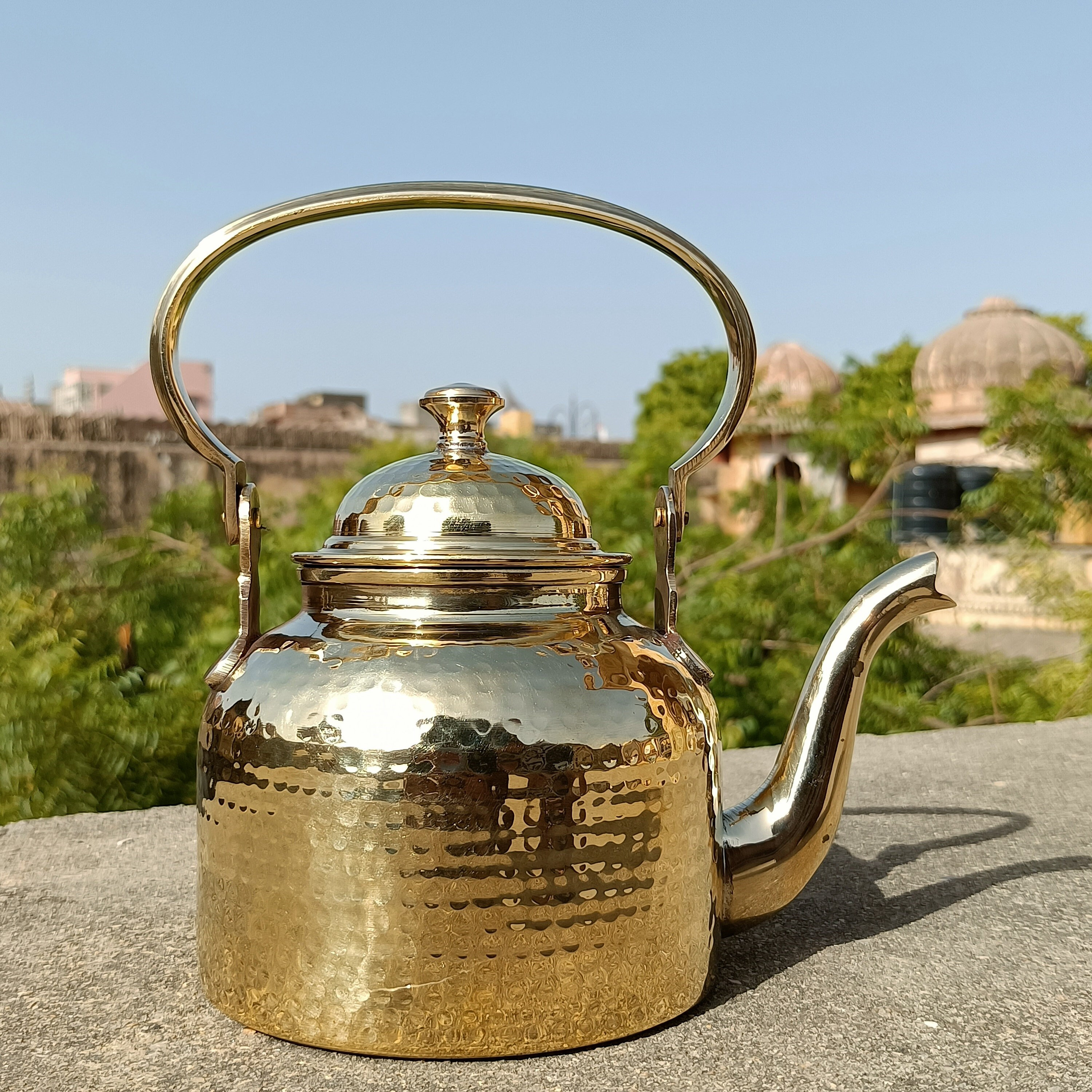 Brass Tea Kettle Handcrafted Tea Kettle Indian Tea Kettle Solid Brass ...