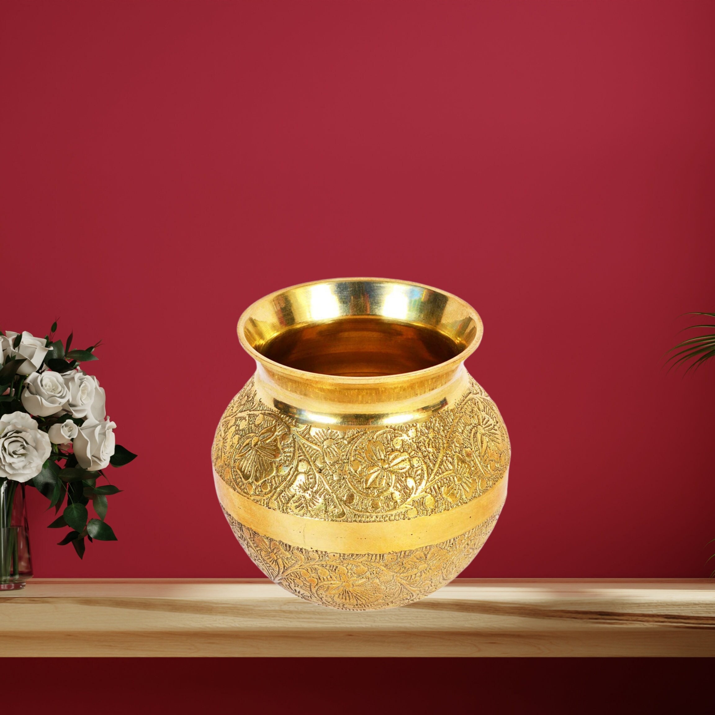 Pure Brass Designer Lota Brass Pooja Lota Kalash Lota Lota Kamandal ...