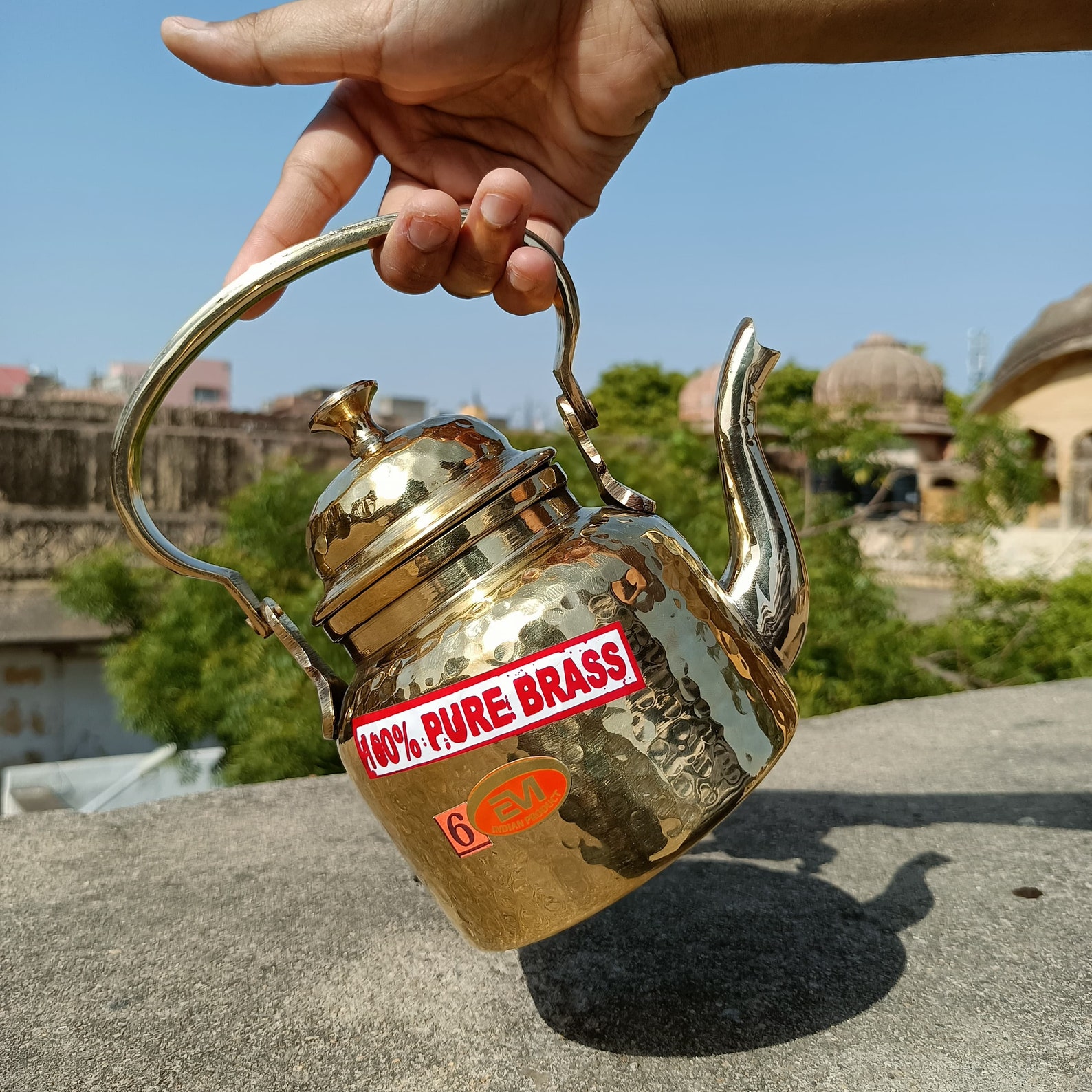 Brass Tea Kettle Handcrafted Tea Kettle Indian Tea Kettle Solid Brass ...