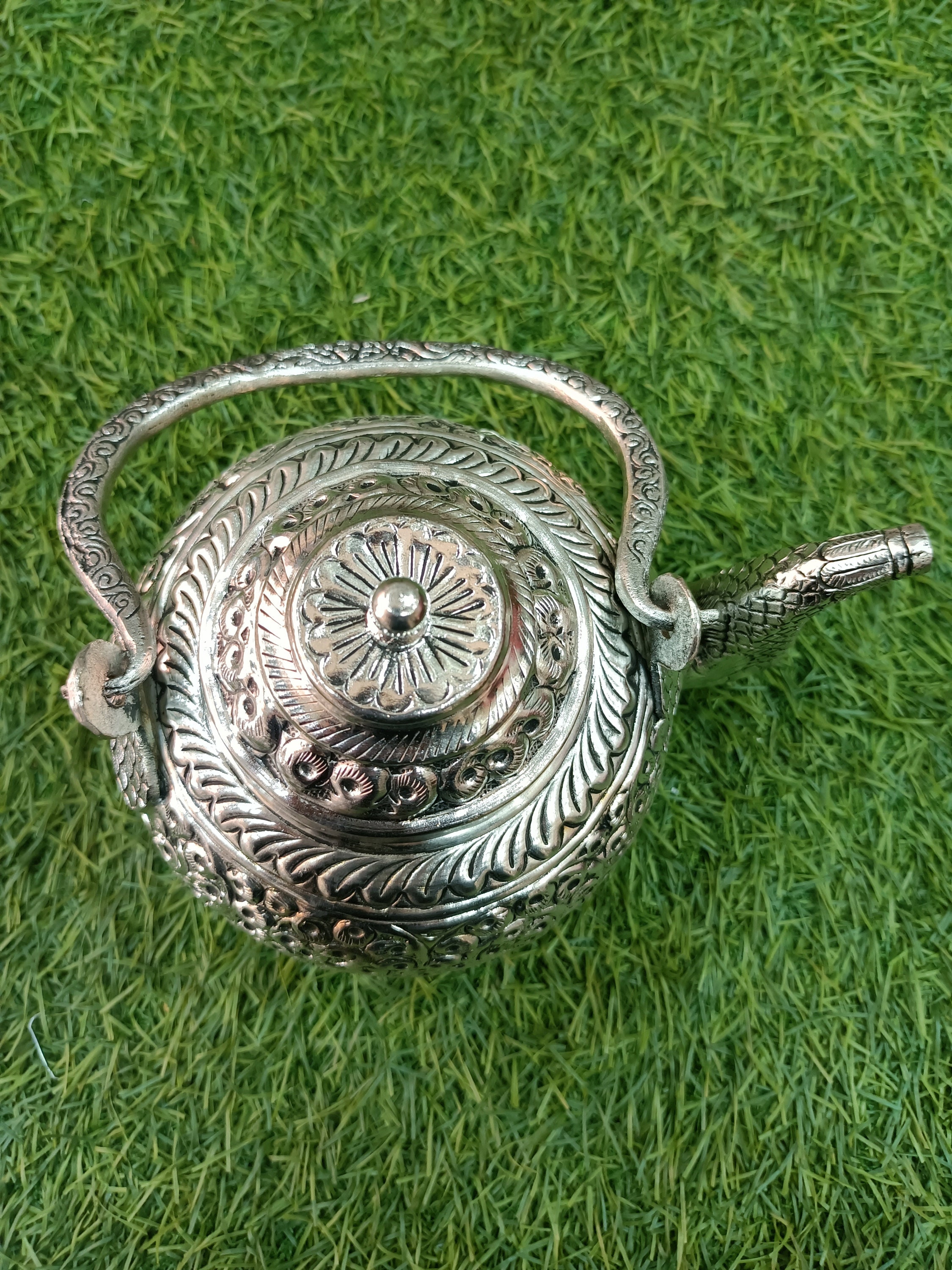 German Silver Tea Kettle Handcrafted Tea Kettle Indian Tea - Etsy