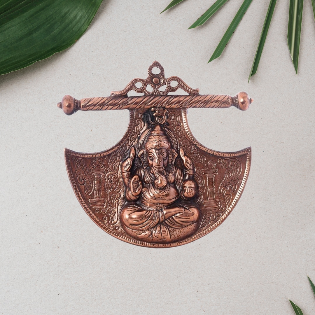 Lord Ganesha on Pankhi Metal | Wall Hanging With Antique Fish | Ganesha ...