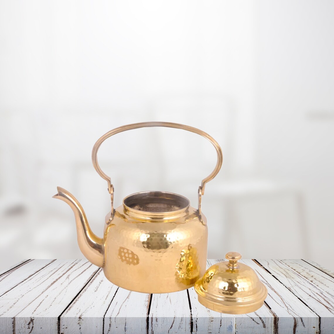 Brass Tea Kettle Handcrafted Tea Kettle Indian Tea Kettle Solid Brass ...