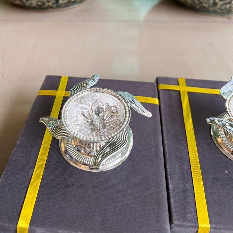 German Silver Shiny Swastik Deepams, Wedding Favour, Bulk Gifting ...