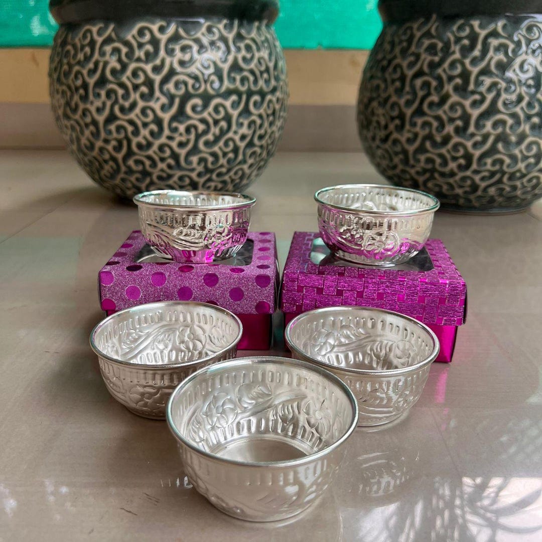 German Silver Antique Shiny Bowls, Snack Bowl, Dry Fruit Bowl, Bulk ...