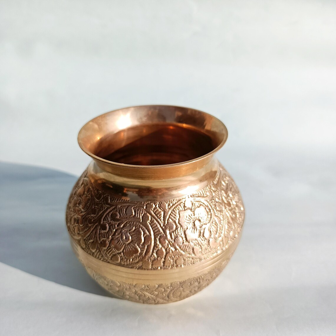 Pure Brass Designer Lota | Brass Pooja Lota | Kalash Lota | Lota ...