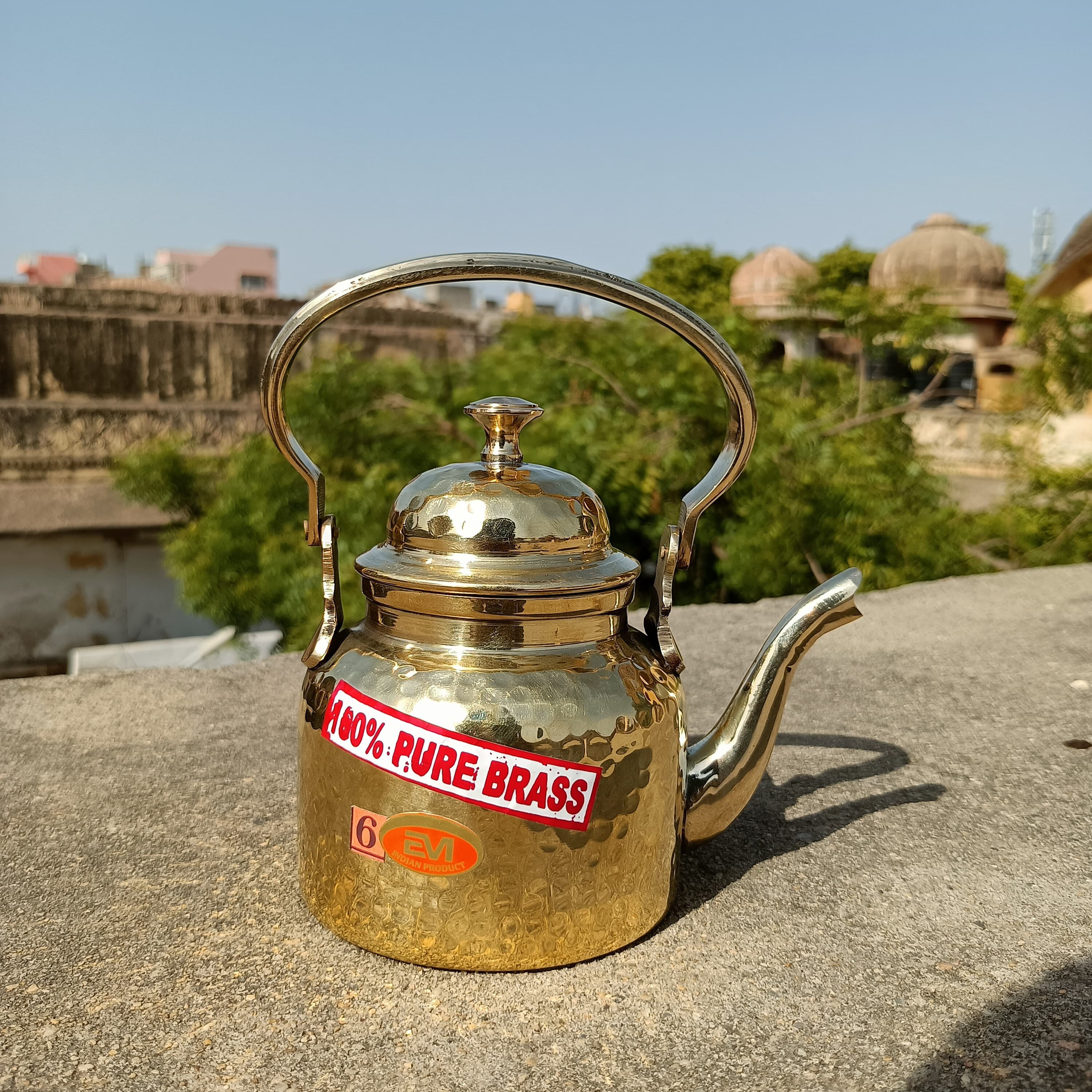 Brass Tea Kettle Handcrafted Tea Kettle Indian Tea Kettle Solid Brass ...