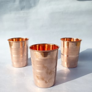 Handcrafted 100% Pure Copper Glass Drinkware Silver Touch| Set of ...
