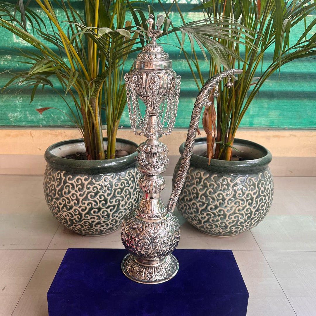 Vintage German Silver Hookah Set, Hand Engraved Hookah Set, Luxury Gift ...