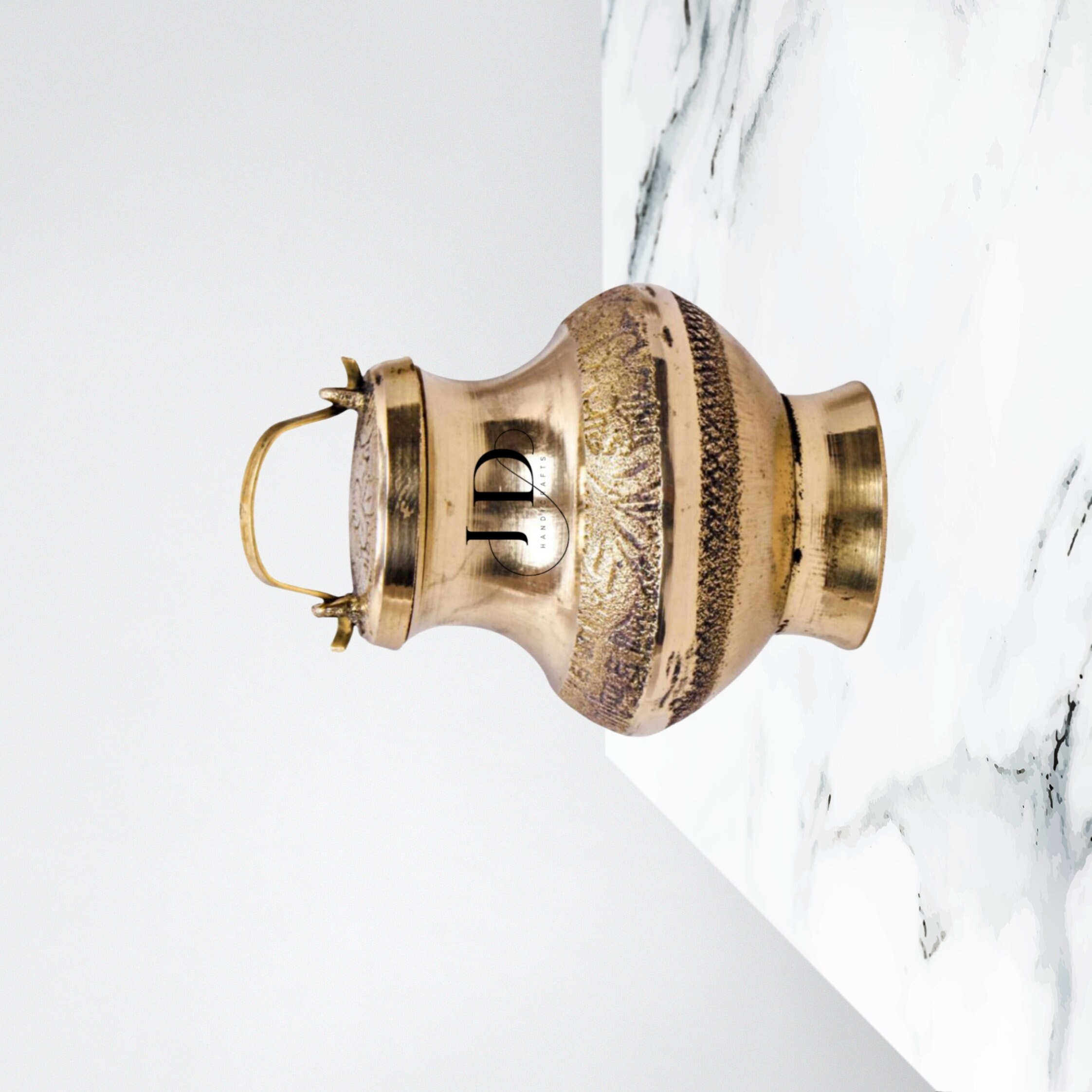 Pure Brass Designer Lota With Cover Brass Pooja Lota Kalash Lota Lota ...