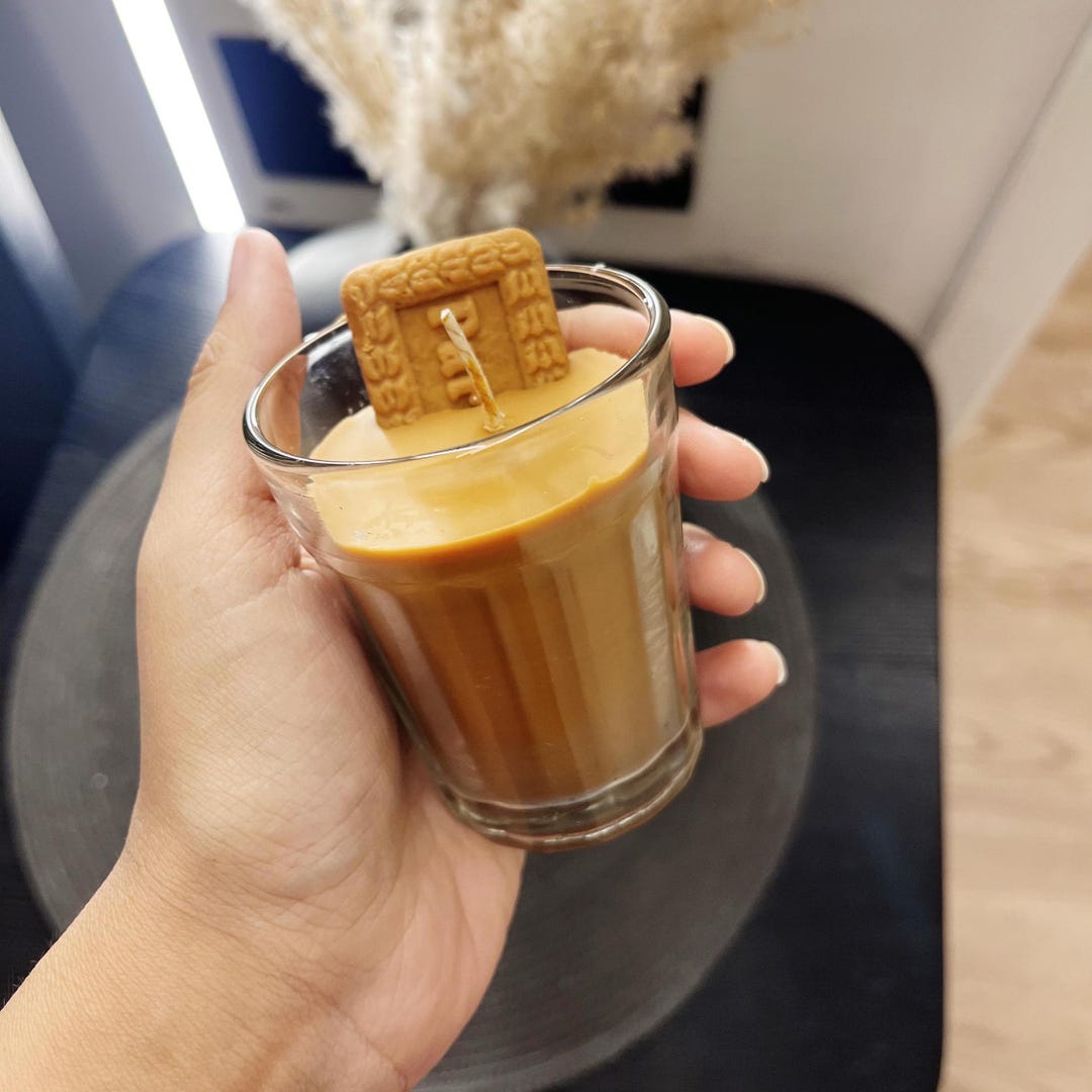 Chai Biscuit Scented Candle in Glass | Christmas Gift Candle, Holiday ...