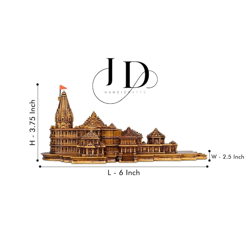 Ram Mandir Ayodhya Temple Model Handcrafted Hindu Temple Unique ...