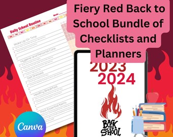 School Retro Bundle: Backpack Checklist, Daily Routine Checklist ...