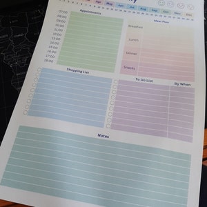 Daily Template, Pastel A4 and Letter Canva, Time Blocking, Half Hour ...