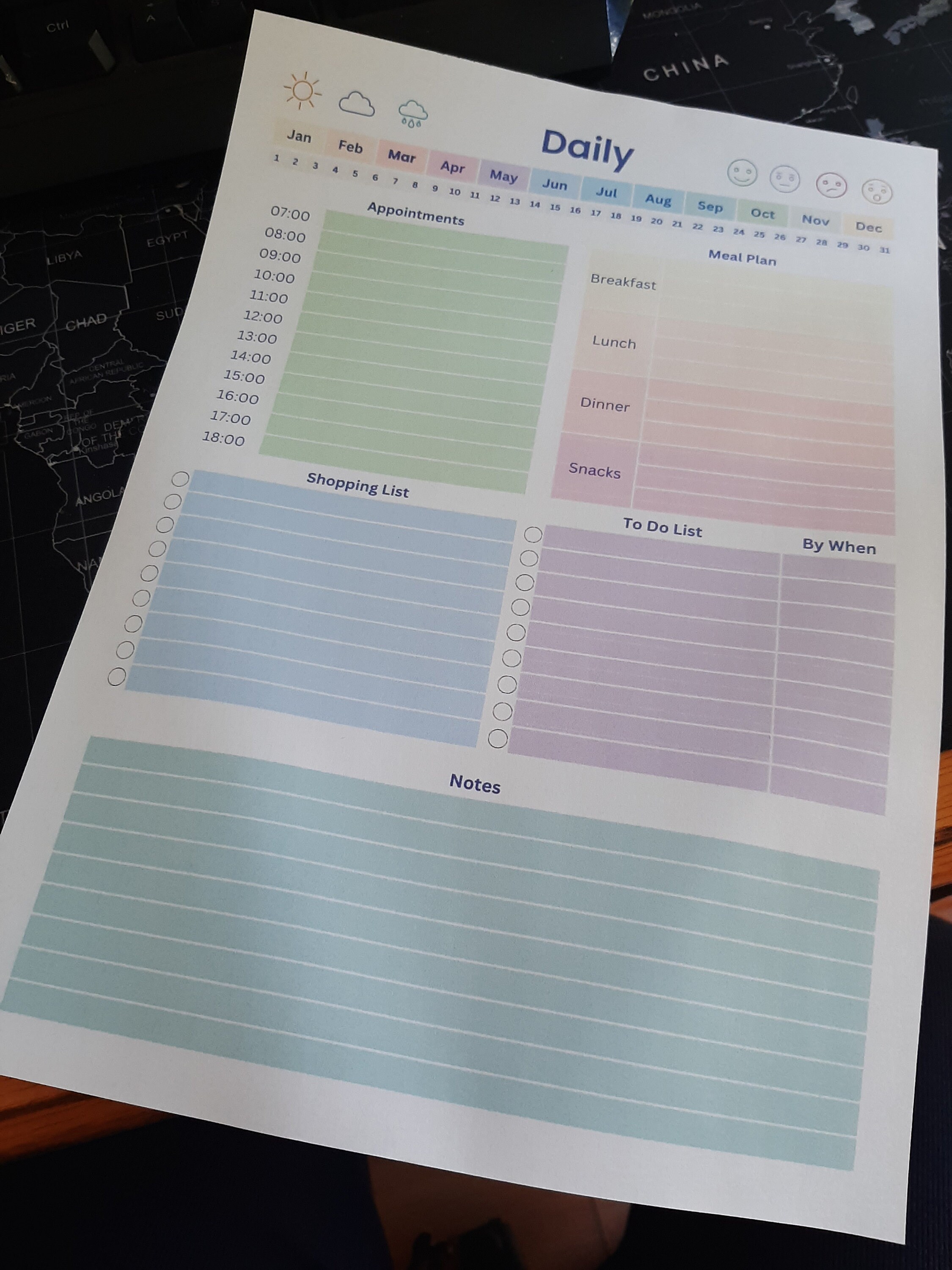 Daily Template, Pastel A4 and Letter Canva, Time Blocking, Half Hour ...