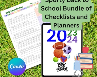 School Retro Bundle: Backpack Checklist, Daily Routine Checklist ...