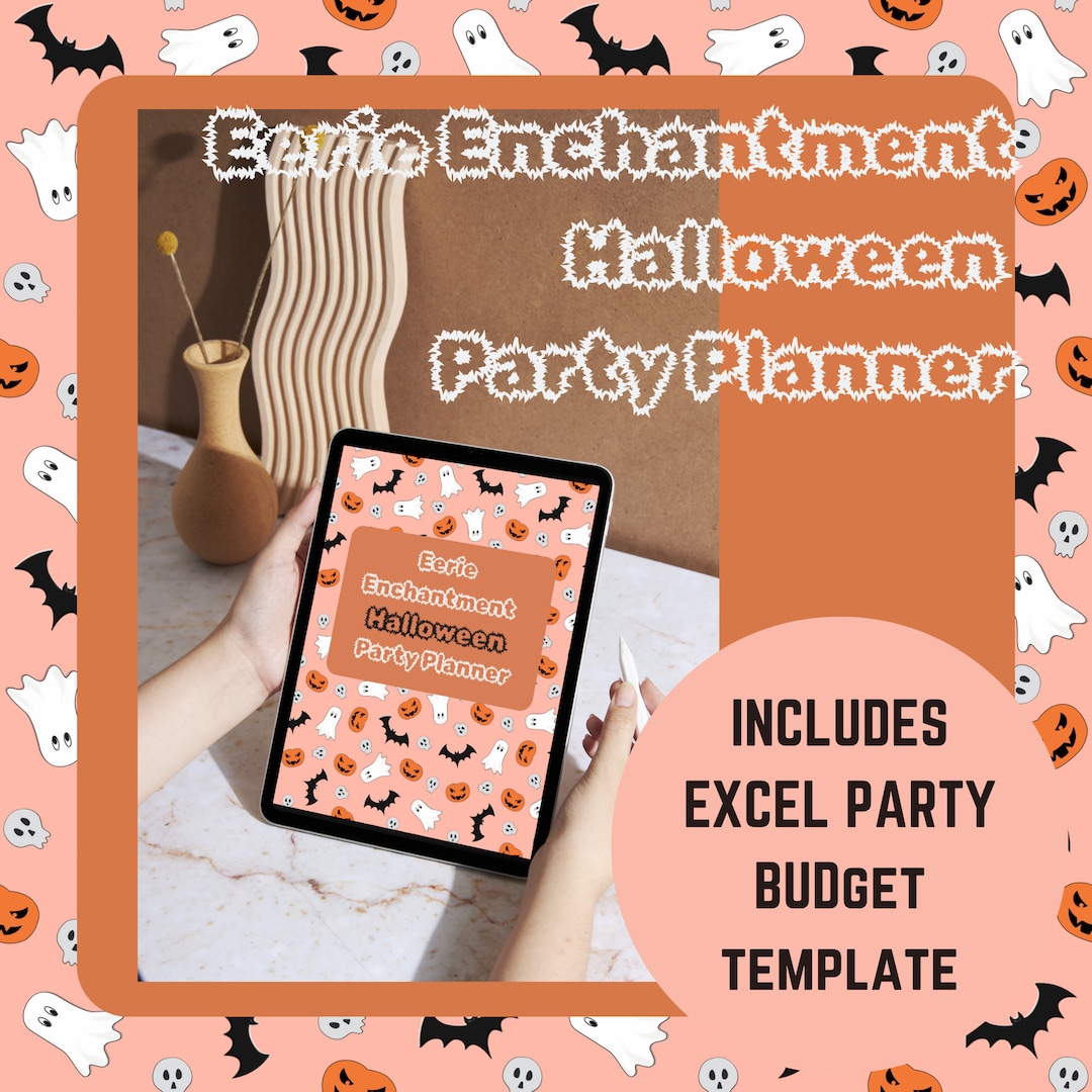 Halloween Party Planning Bundle in Canva, Excel Budget Template ...