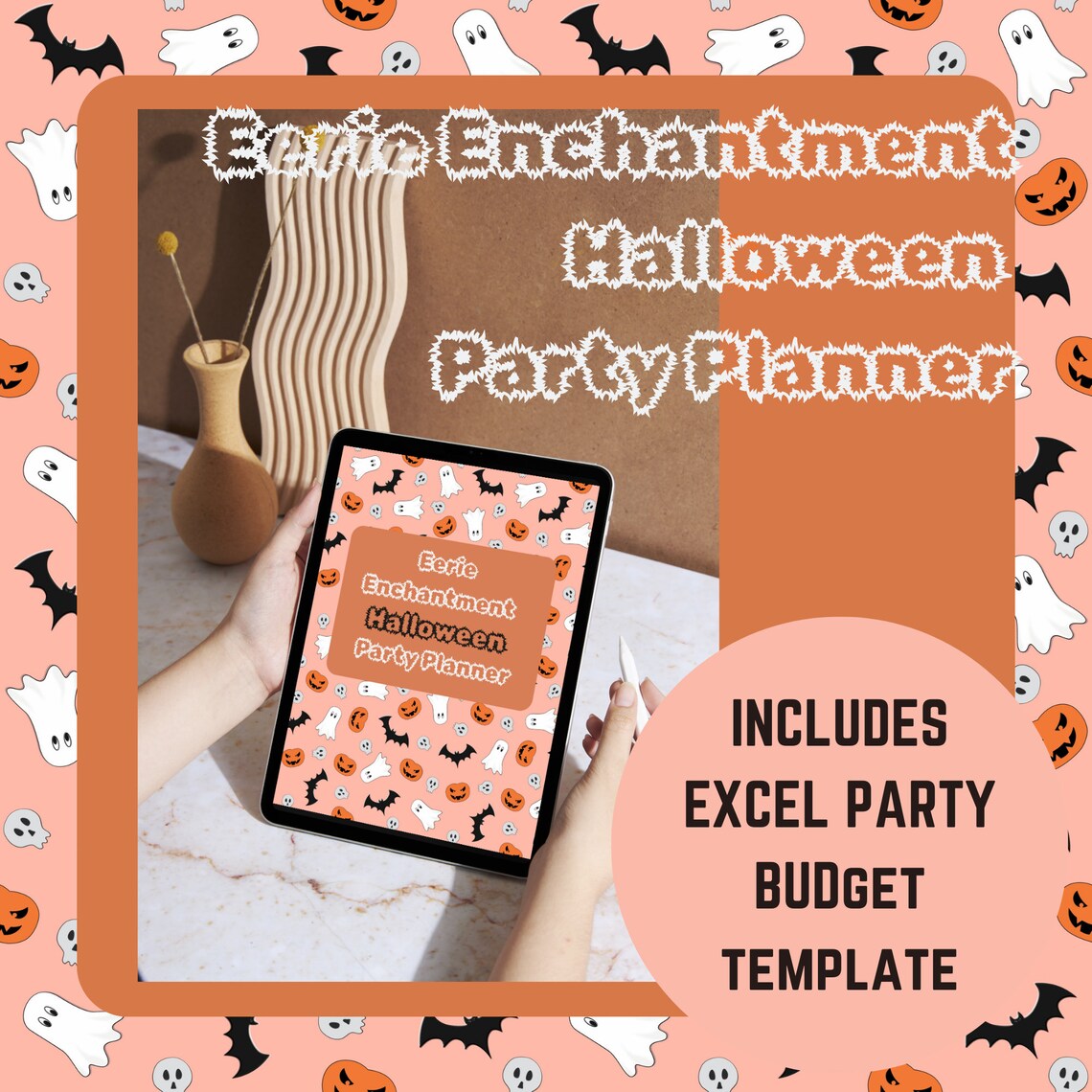 Halloween Party Planning Bundle in Canva, Excel Budget Template ...
