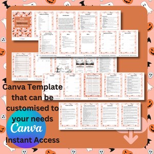 Halloween Party Planning Bundle in Canva, Excel Budget Template ...