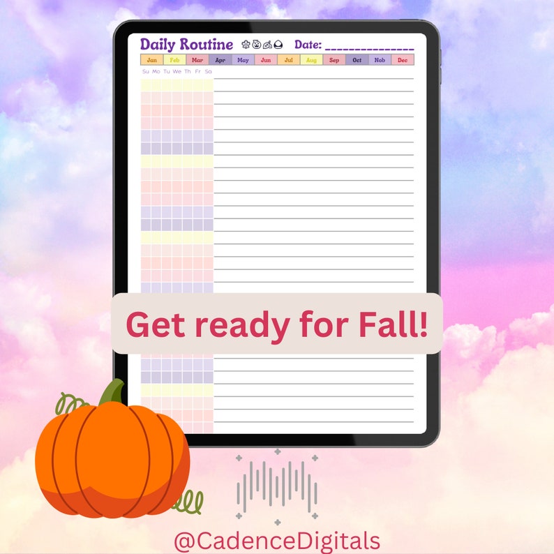 Fall Daily Habit Tracker Goal Tracker Weekly Habit Tracker - Etsy