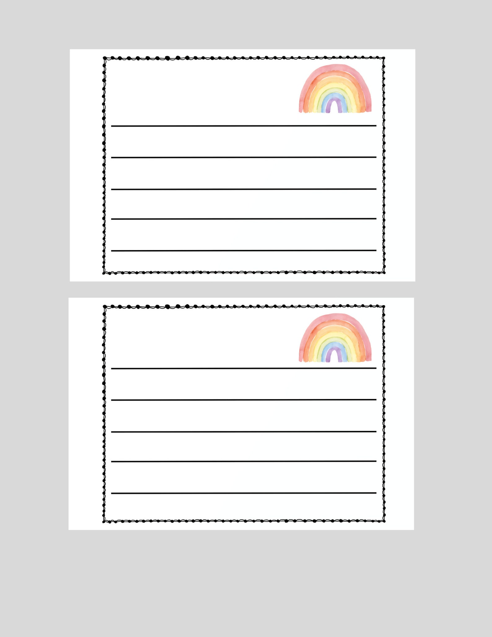Printable Rainbow Thank You Card for Teacher, Parent, Family - Etsy