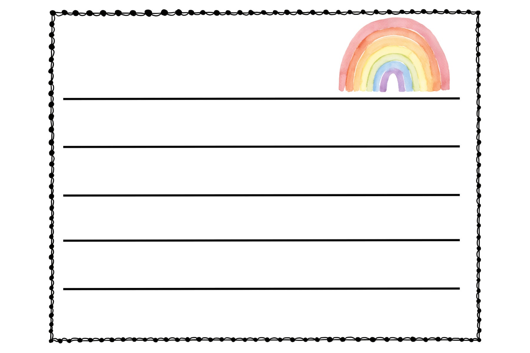 Printable Rainbow Thank You Card for Teacher, Parent, Family - Etsy