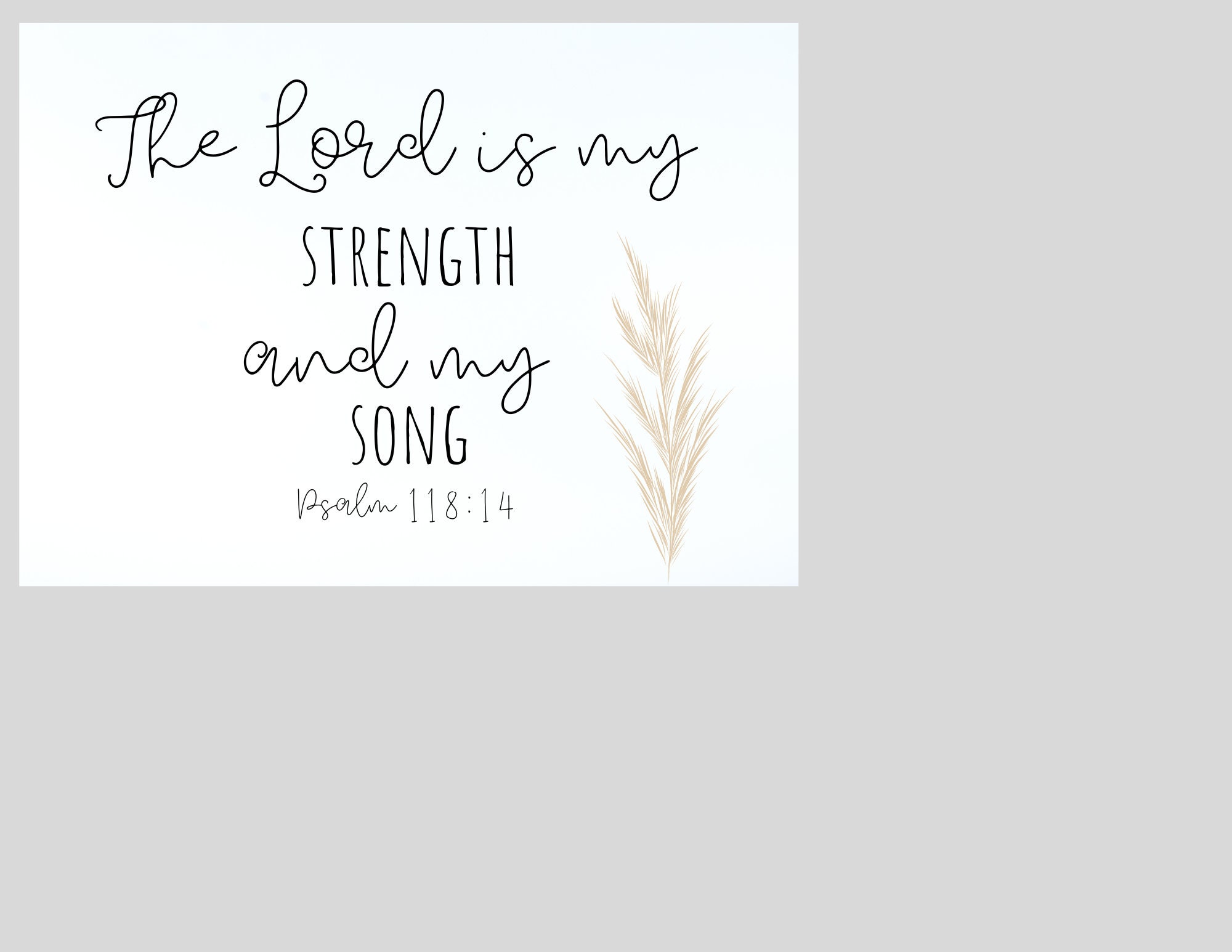 Psalm 118:14 Boho Bible Verse Print - Etsy