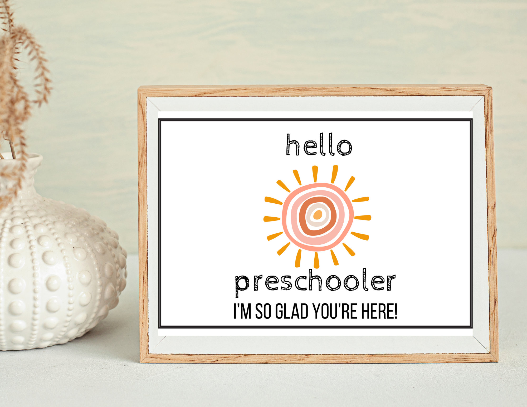 Classroom 8x10 Welcome Back to School Boho Sunshine Preschool and ...