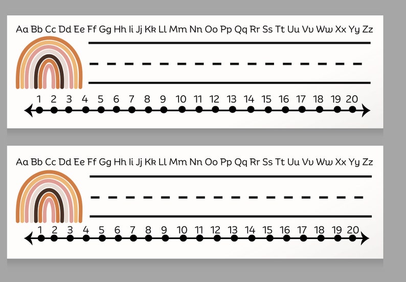 Printable Boho Rainbow Name Tag - Etsy