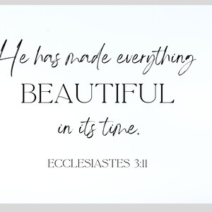 Ecclesiastes 3:11 Bible Verse Print - Etsy
