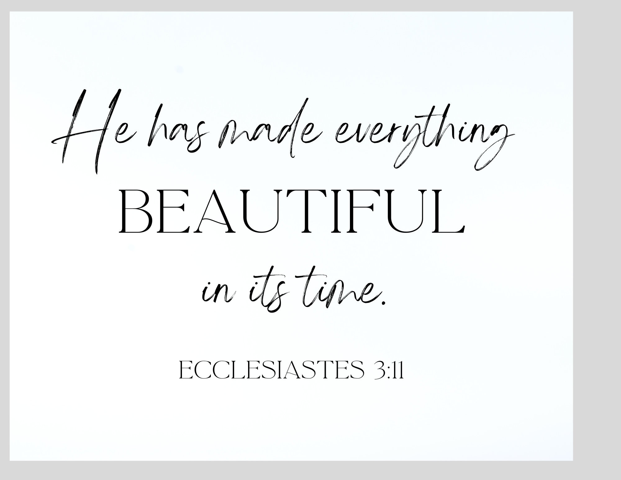 Ecclesiastes 3:11 Bible Verse Print - Etsy