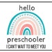 Back to School Rainbow Preschool Postcard - Etsy