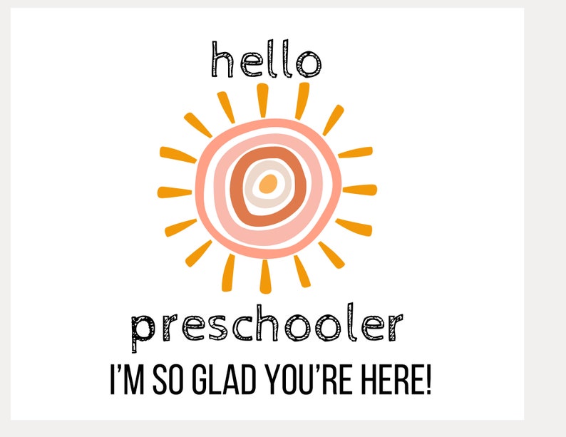 Classroom 8x10 Welcome Back to School Boho Sunshine Preschool and ...