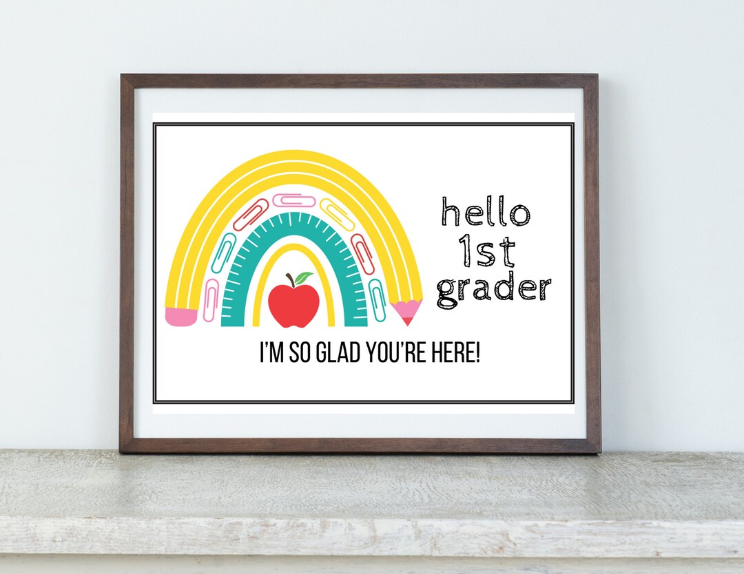 Classroom 8x10 Welcome Pencil Rainbow First, Second, Third, Fourth ...