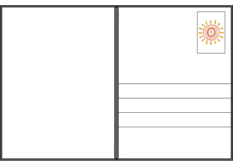 Boho Sunshine Back to School Printable Postcard - Kindergarten - Etsy